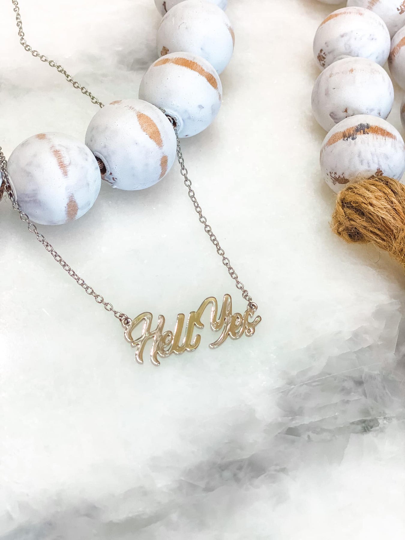 hell yes necklace